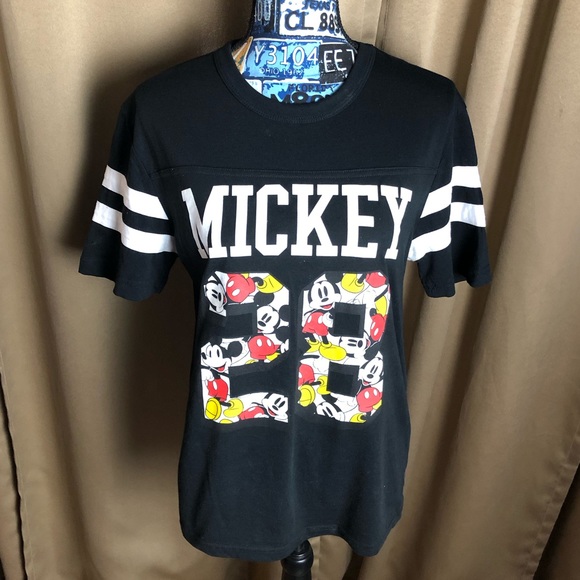 Disney | Tops | Disney Mickey Mouse 28 Jersey Style Short Sleeve Tee ...